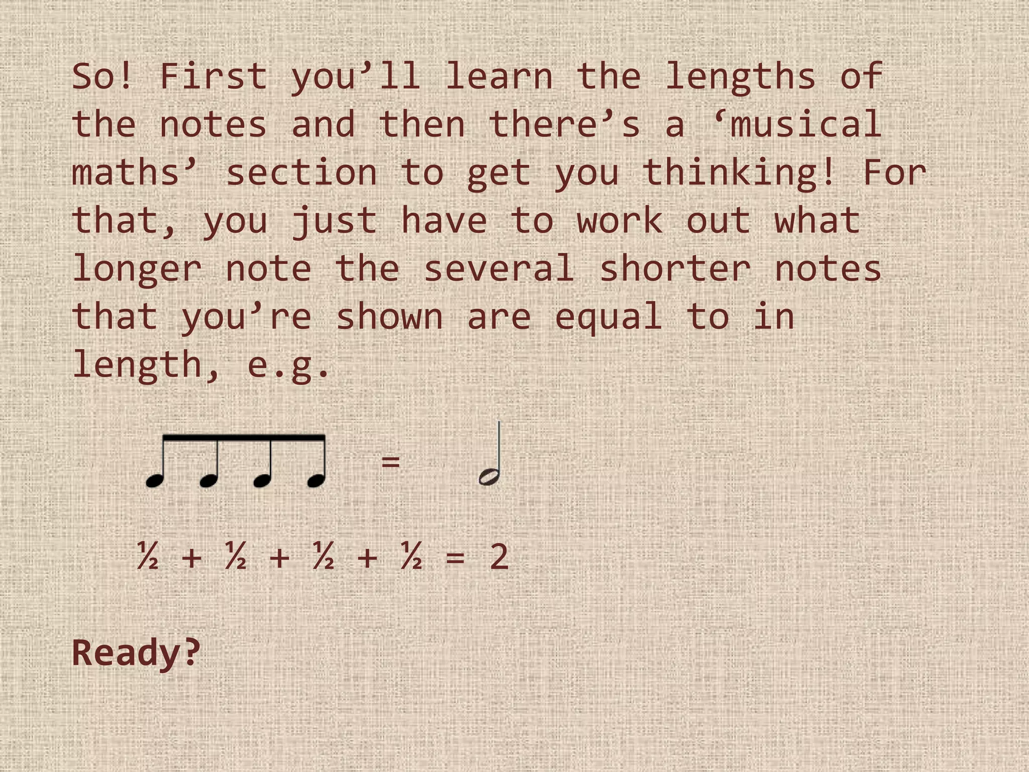 Lengths of notes | PPT