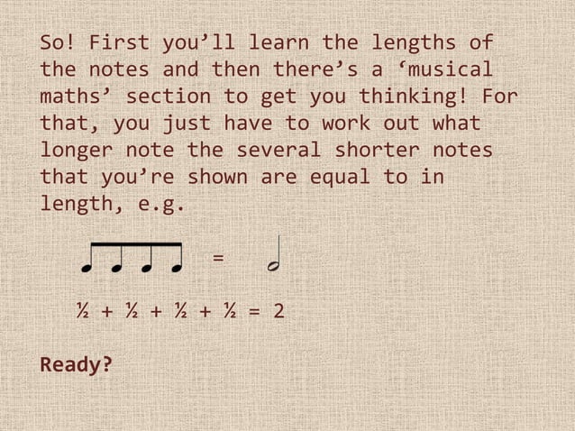 Lengths of notes | PPT