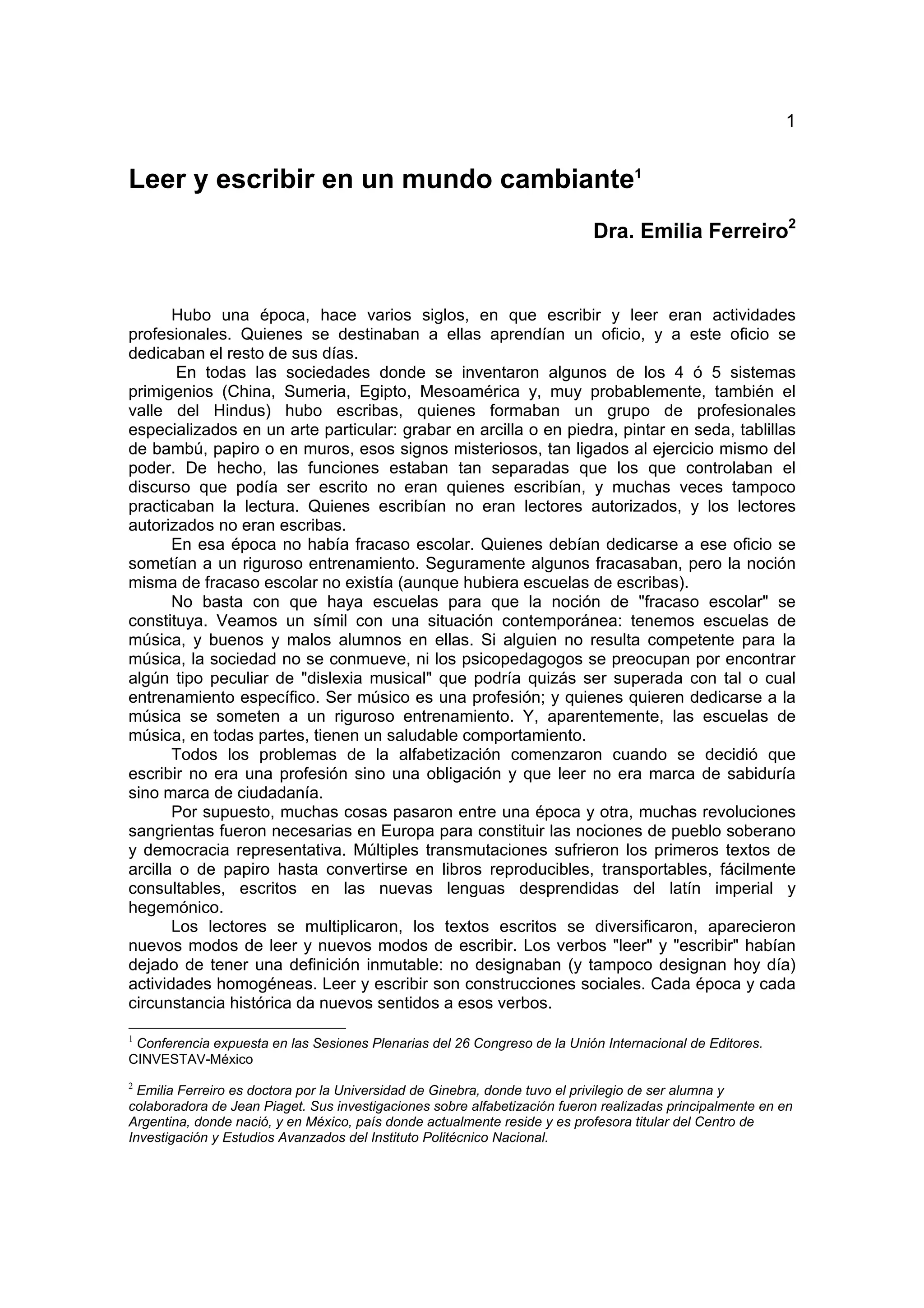Emilia Ferreiro | PDF