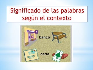 Palabras En Contexto Lección