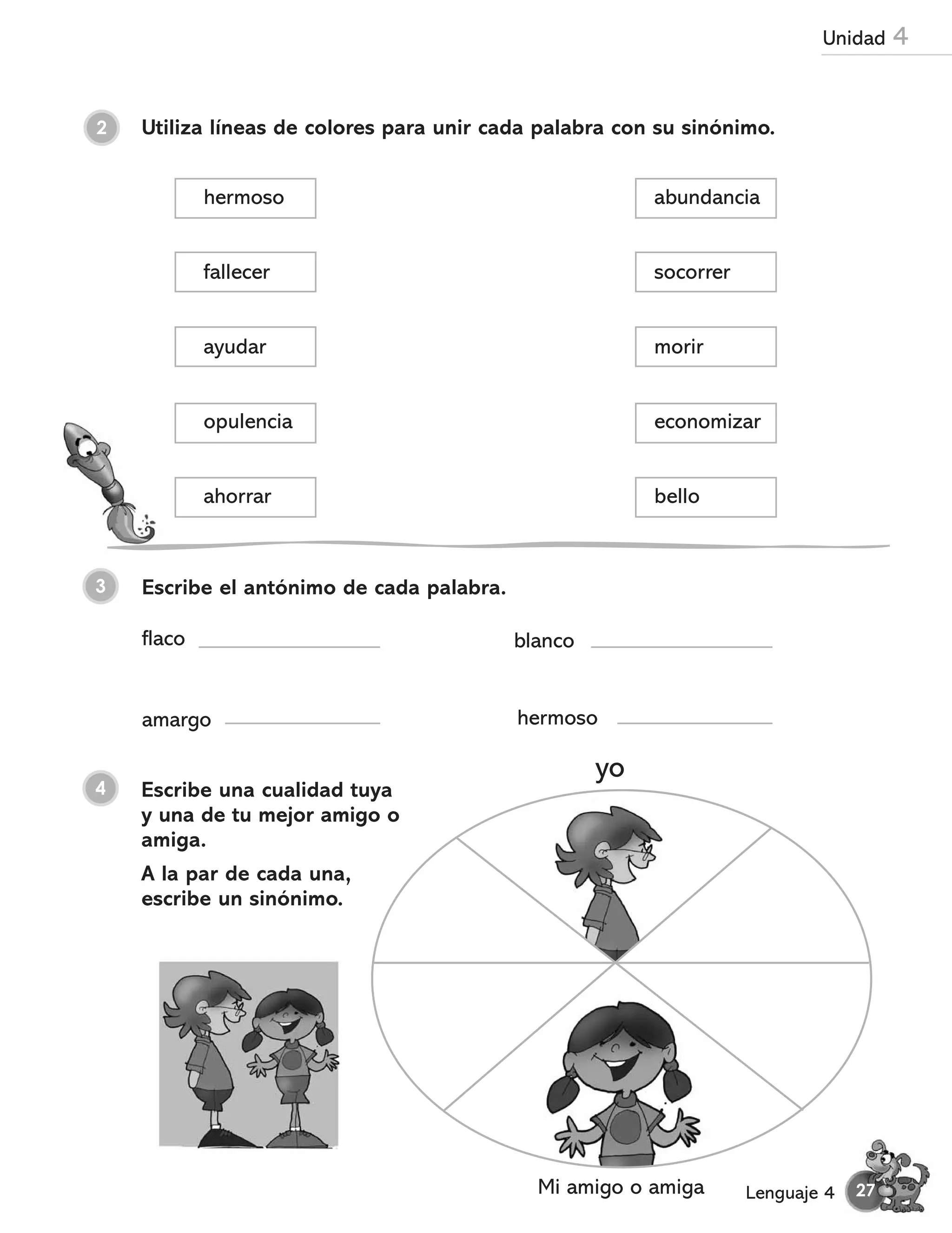 Hojas De Trabajo De Gramática Para Cuarto Grado