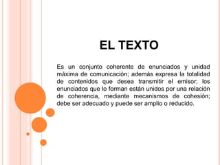 Características de un texto | PPTX