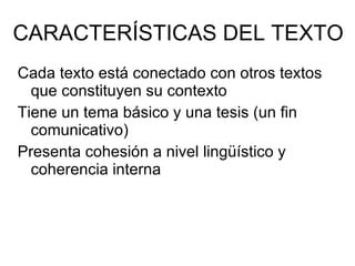 Lengua I: Coherencia y cohesión | PPT