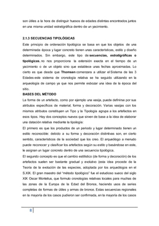 MÈTODOS DE DATACIÒN :RELATIVA Y ABSOLUTA(AREQUEOLOGÌA) | DOCX