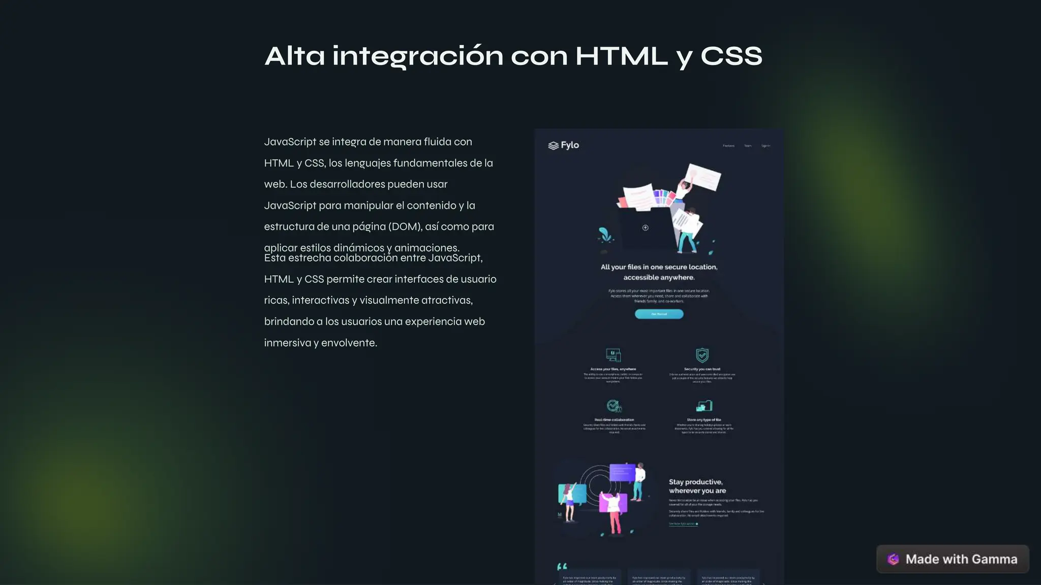Caracteristicas mas importantes de JavaScript | PPTX