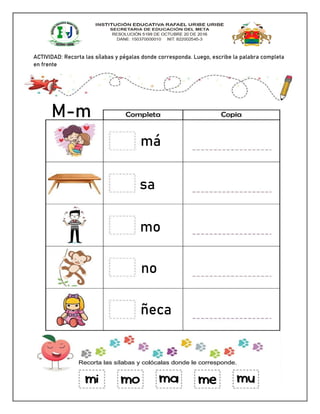 guias de lenguaje letras para grado primero | PDF