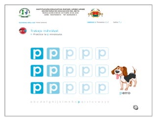 guias de lenguaje letras para grado primero | PDF