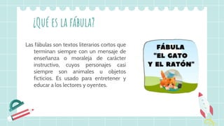 Lenguaje - fabula. importancia de las fábula pptx | PPTX