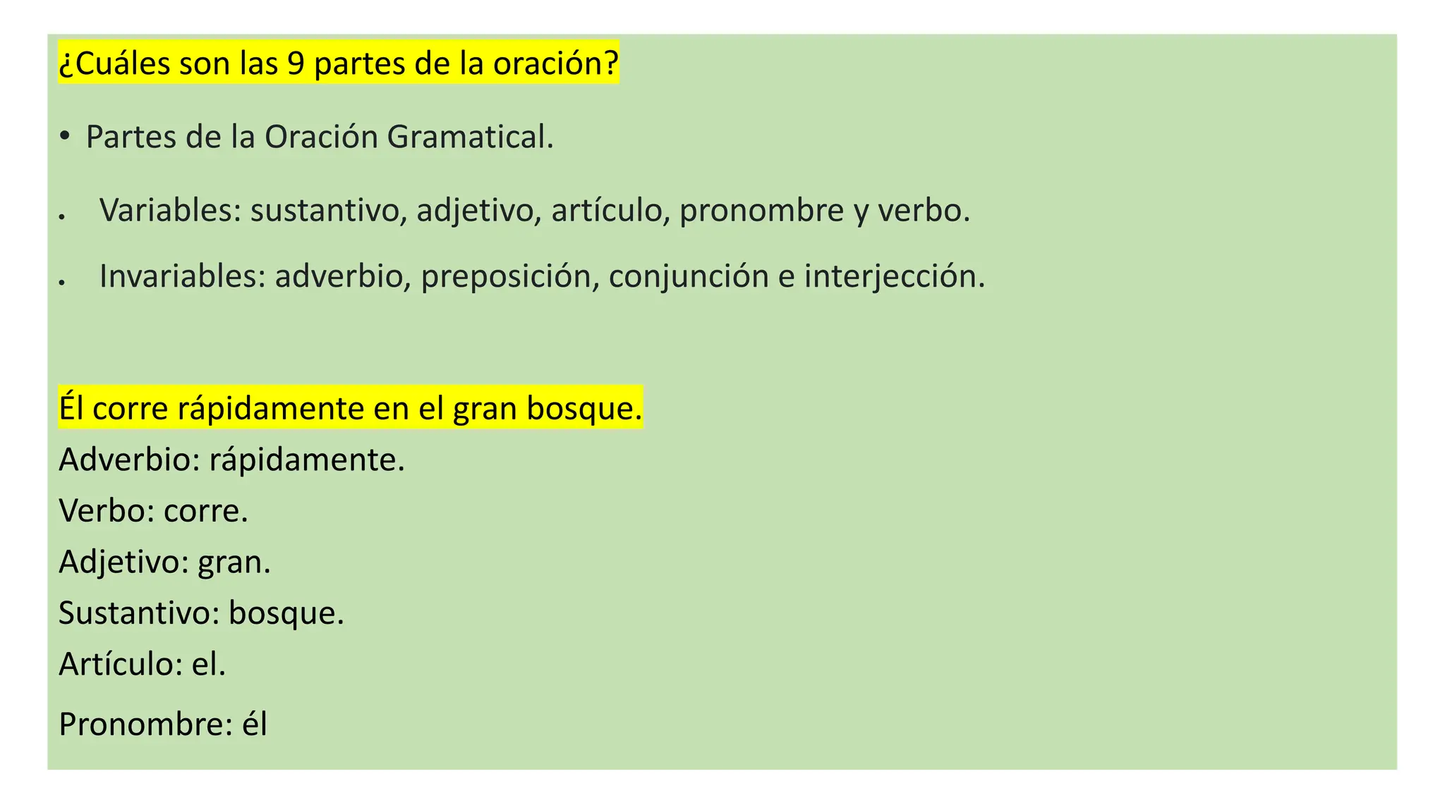 La oración simple y sus partes (sujeto y predicado). | PPT