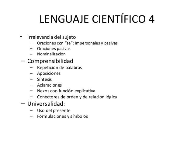 Lenguaje científico