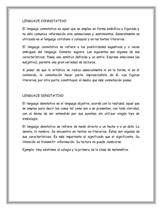 Lenguaje connotativo | DOCX