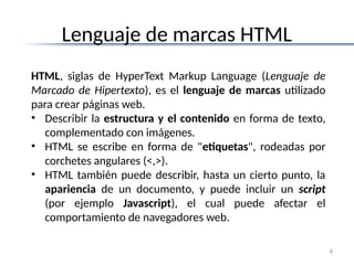 Fundamentos de HTML: Estructura y Diseño Web | PPTX