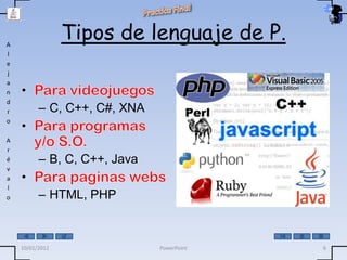 Lenguaje de programación | PPT