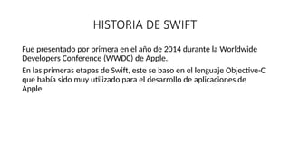 LENGUAJE DE PROGRAMACIÓN SWIFT SENA programación | PPTX