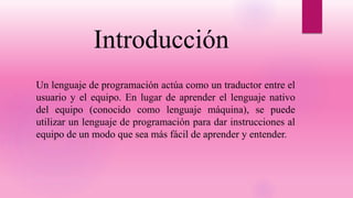 Lenguaje de programacion de visual basic | PPTX