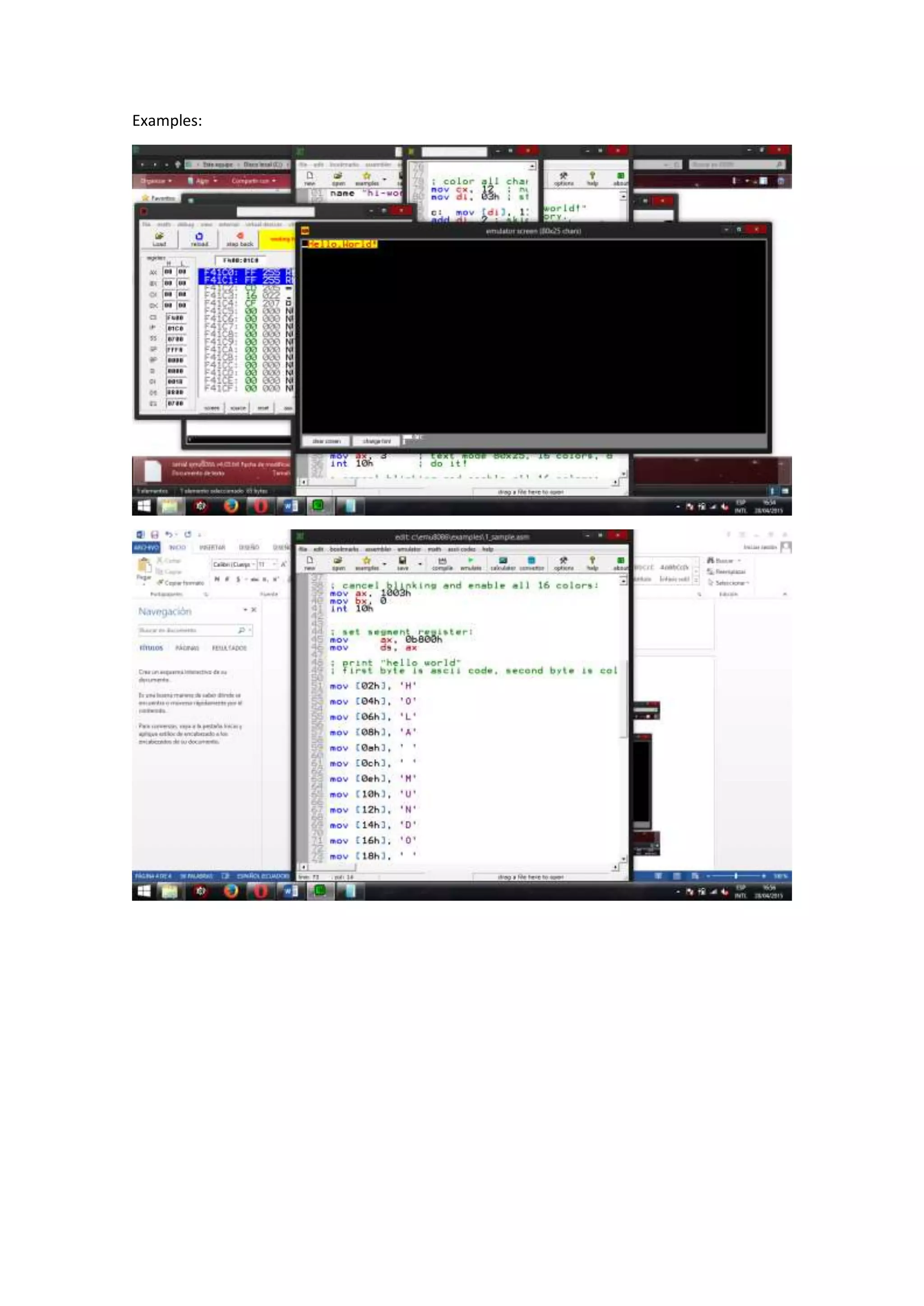 Lenguaje ensamblador EMU8086 | PDF