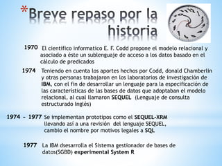 Lenguaje estructurado sql | PPTX