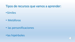 Lenguaje figurado y los recursos literarios | PPTX