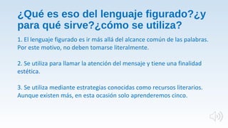 Lenguaje figurado presentación | PPT