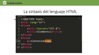 Lenguaje HTML.pptx | Web Design and HTML | Internet