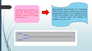 Lenguaje html y sus usos | PPTX