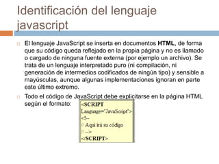 Lenguaje javascript | PPTX