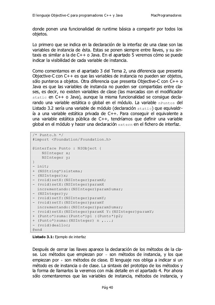 Lenguaje objective c