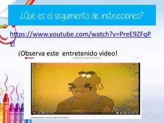 Lenguaje seguimiento de instrucciones 4to | PDF
