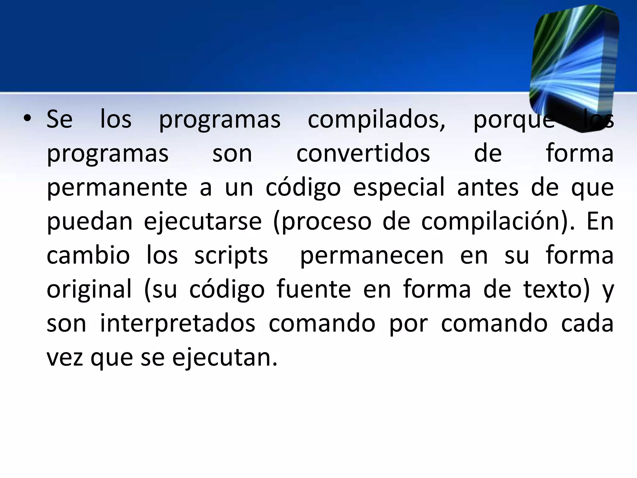 Lenguaje script | PPTX