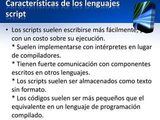 Lenguaje script | PPTX