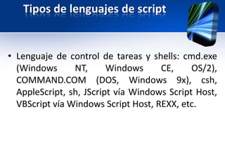 Lenguaje script | PPTX