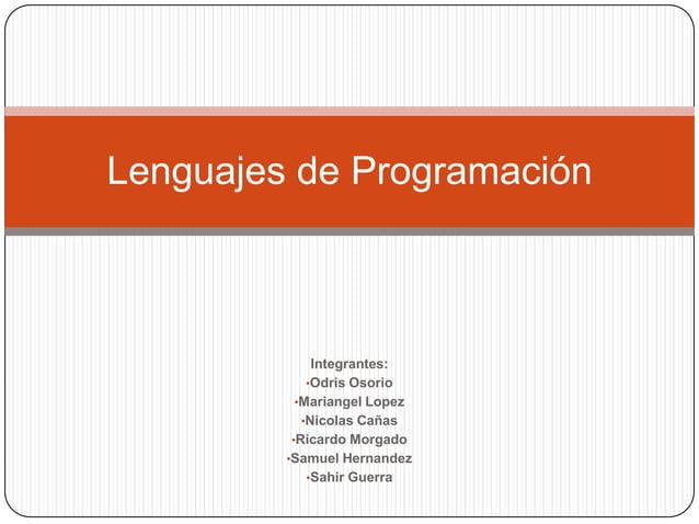 Lenguajes de Programacion | PPTX