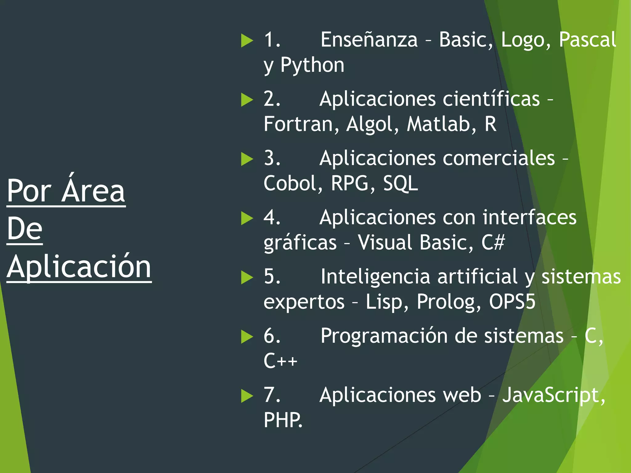 Lenguajes de programación | PPTX | Programming Languages | Computing
