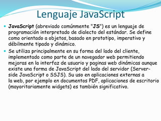 Lenguajes de Programación para Paginas Web | PPT