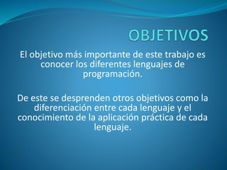 Lenguajes de programacion (exposicion) | PPTX