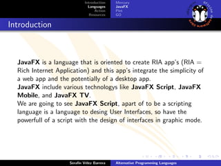 Lenguajes programacionalternativos | PPT