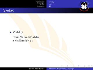 Lenguajes programacionalternativos | PPT