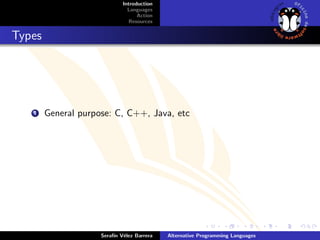 Lenguajes programacionalternativos | PPT