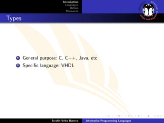 Lenguajes programacionalternativos | PPT