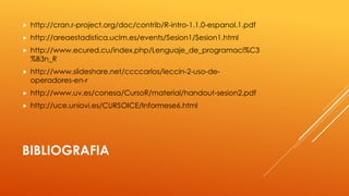 LENGUAJE DE PROGRAMACION R | PPTX