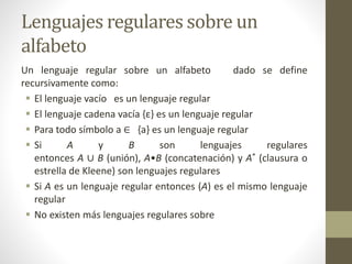 Lenguajes regulares | PPTX