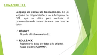 Lenguaje transact | PPTX