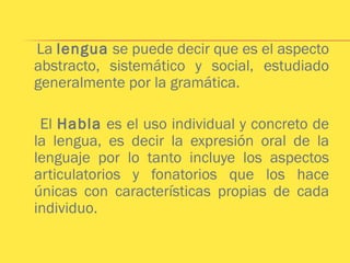 Lenguaje y habla[1] | PPT