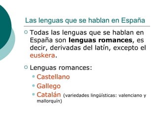 Lenguas de España | PPT