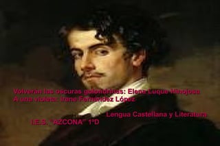Lengua volverán las oscuras golondrinas gustavo adolfo bécquer. | ODP