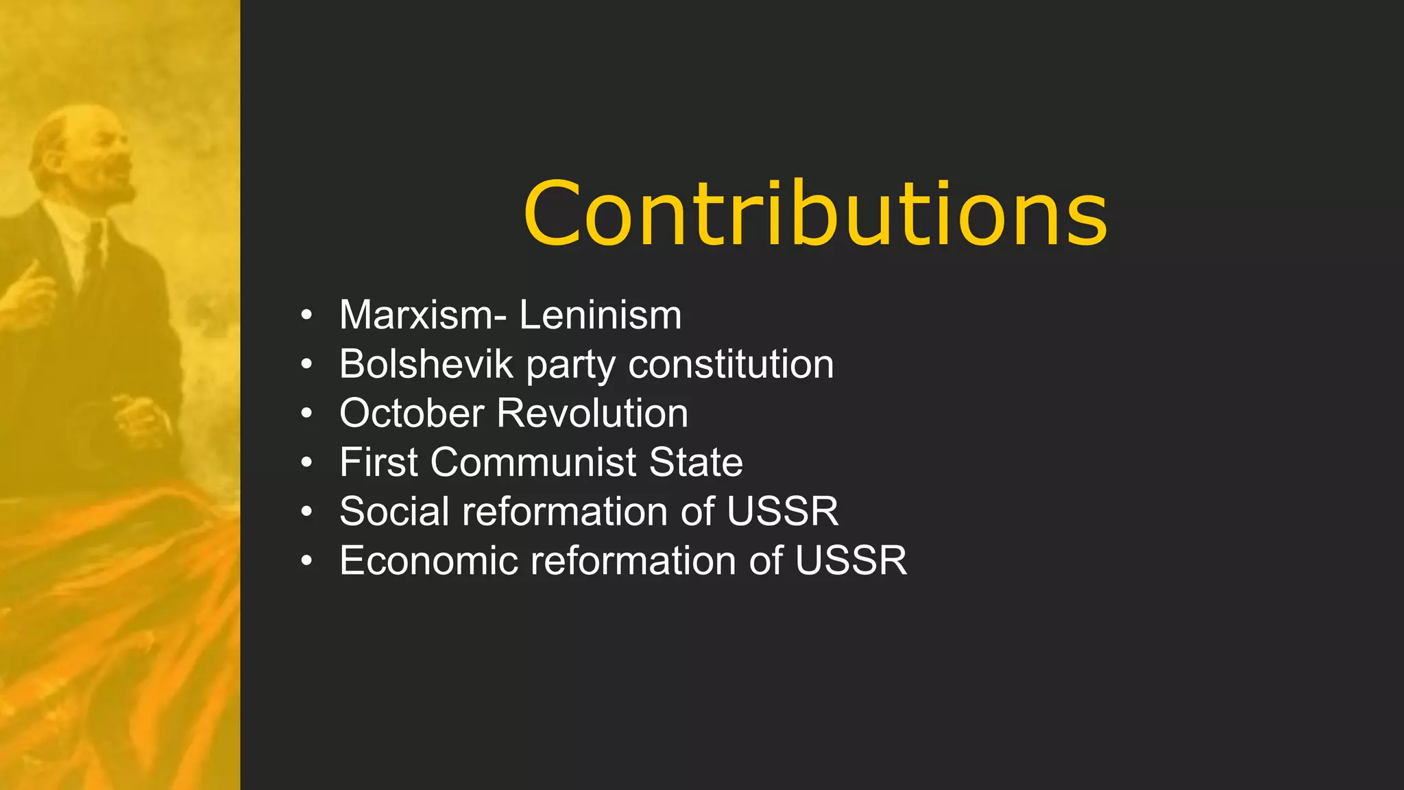 Leadership Biography on Vladimir Lenin | PPTX