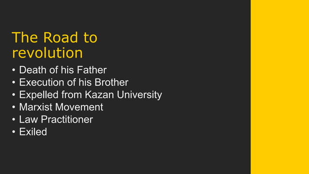 Leadership Biography on Vladimir Lenin | PPTX | Politics