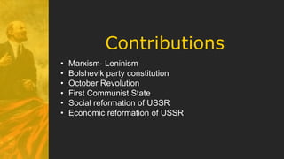 Leadership Biography on Vladimir Lenin | PPTX