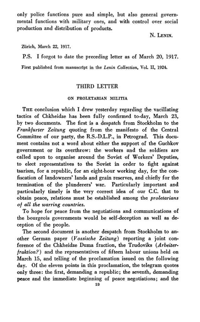 Lenin letters from-afar-v_i_lenin-1932-50pgs-bol-soc | PDF | Politics