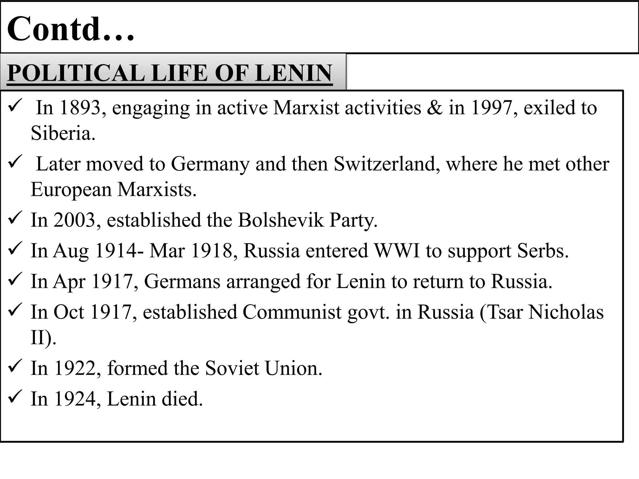 Leninism & Crux | PPTX